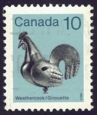 Canada sc#921 Artifact: Weathercock, Perf. 14.0x13.3, Used | eBay