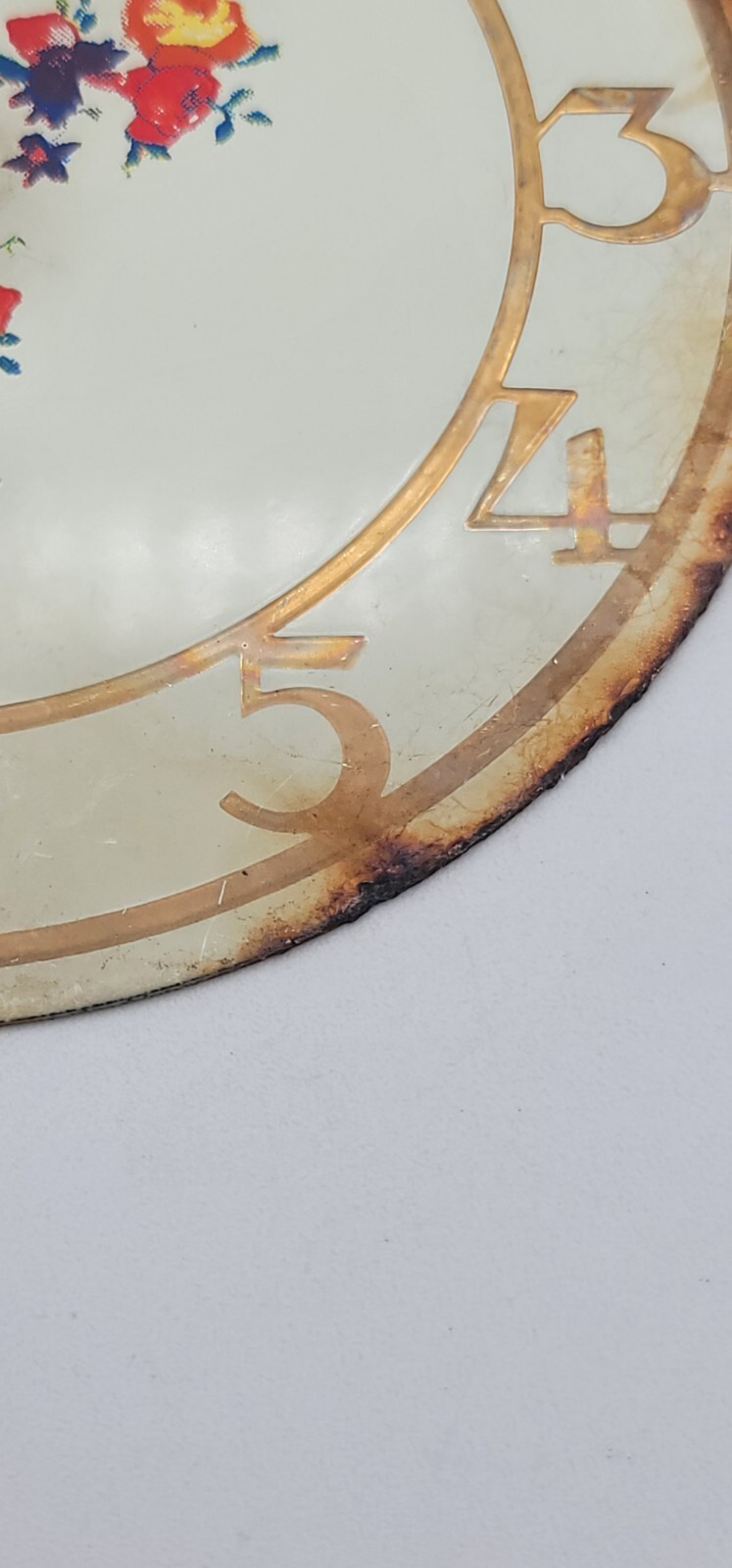 Hermle Germany Porcelain Dial Clock Part Distressed Rustic Decorating ...