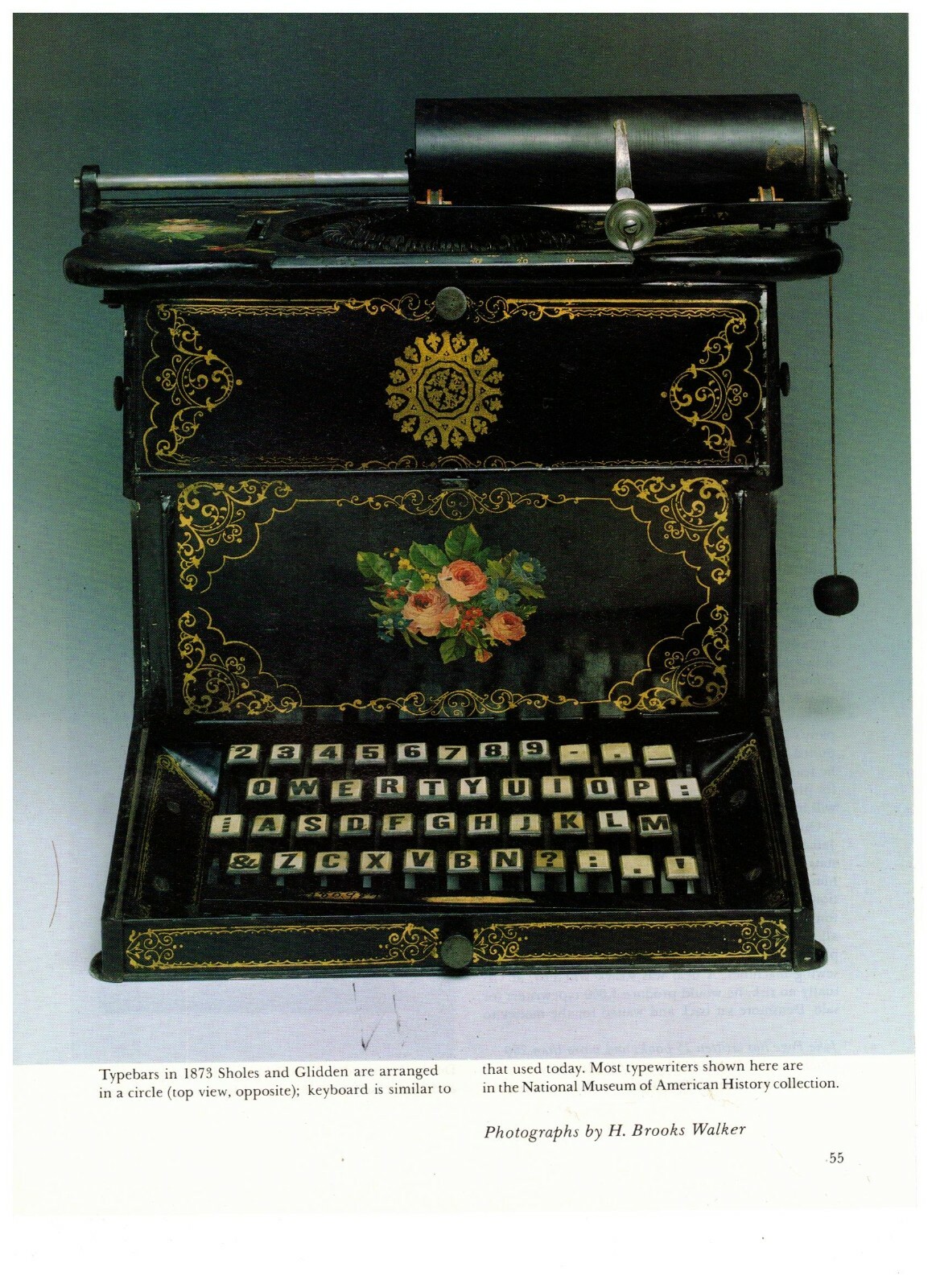 Antique Typebar Typewriter Cut Smithsonian Magazine Vintage 1990 Print ...