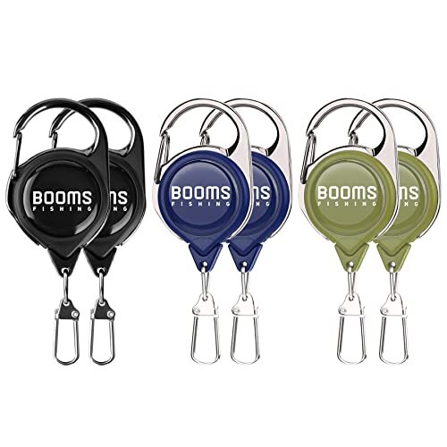 RG1 Fly Fishing Zinger Retractor with Retractable Nylon Tether 6 Pack 3 ...