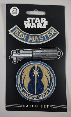 NEW - Star Wars Patch Set Jedi Master Blaster Iron-On Disney Heroes ...