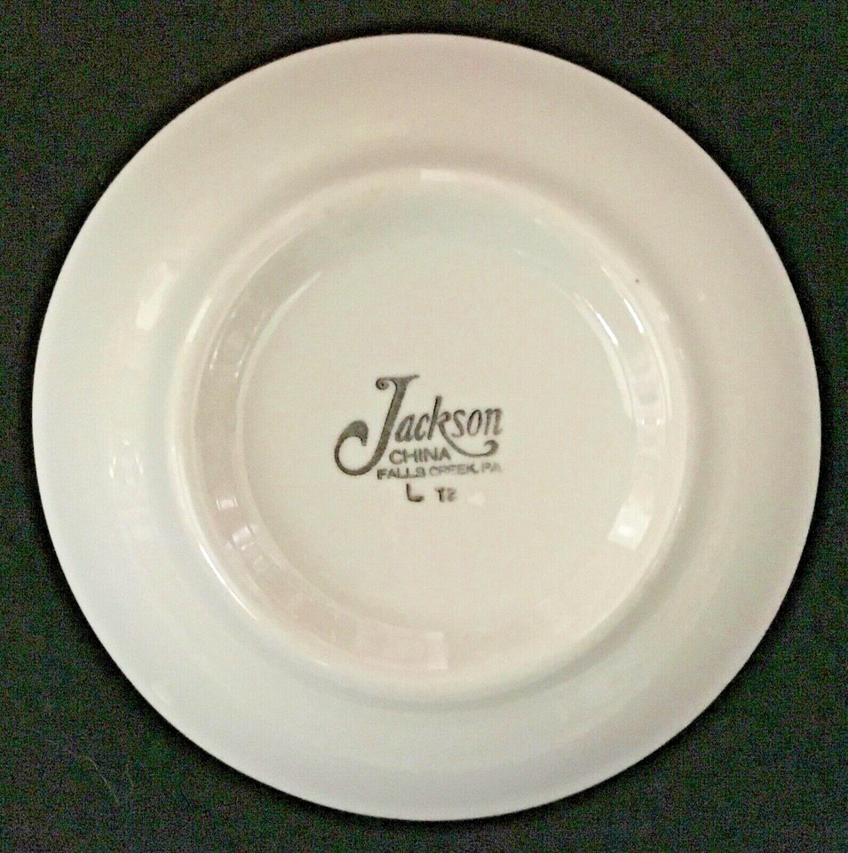 VTG JACKSON CHINA RESTAURANT WARE 2~5 1/4" FRUIT SAUCE BOWLS BLACK ...