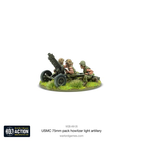 USA - USMC 75mm Pack Howitzer Light Artillery: Warlord Games Bolt ...