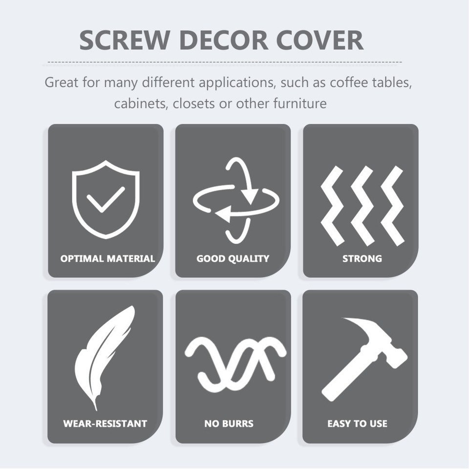 2500 pcs Creative Screw Decor Covers Simple Screw Covers Screw Hole ...