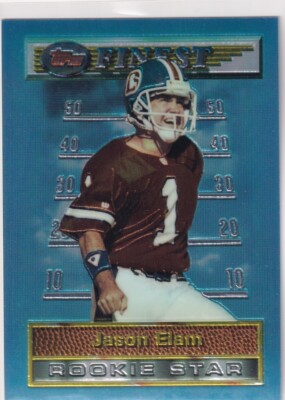 1994 TOPPS FINEST RC JASON ELAM ROOKIE DENVER BRONCOS NFL FOOTBALL BZ ...