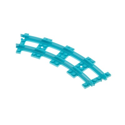 1x Lego Railway Track 19x12x1 Light Azure Blue Narrow Curve Train ...