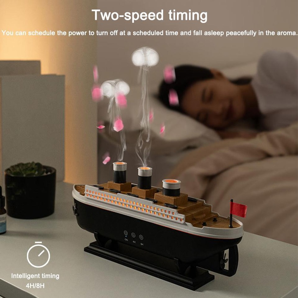 Titanic Style Ship Model: 250ml Essential Oil Diffuser & Air Humidifier ...