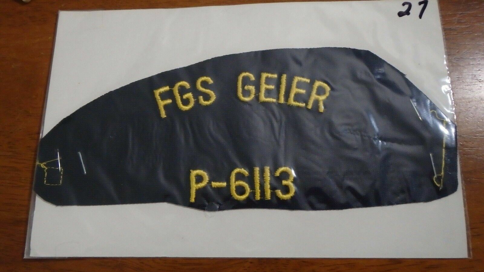 UNITED STATES NAVY FGS GEIER P-6113 SALESMAN COPY PATCH BX SP 27 | eBay