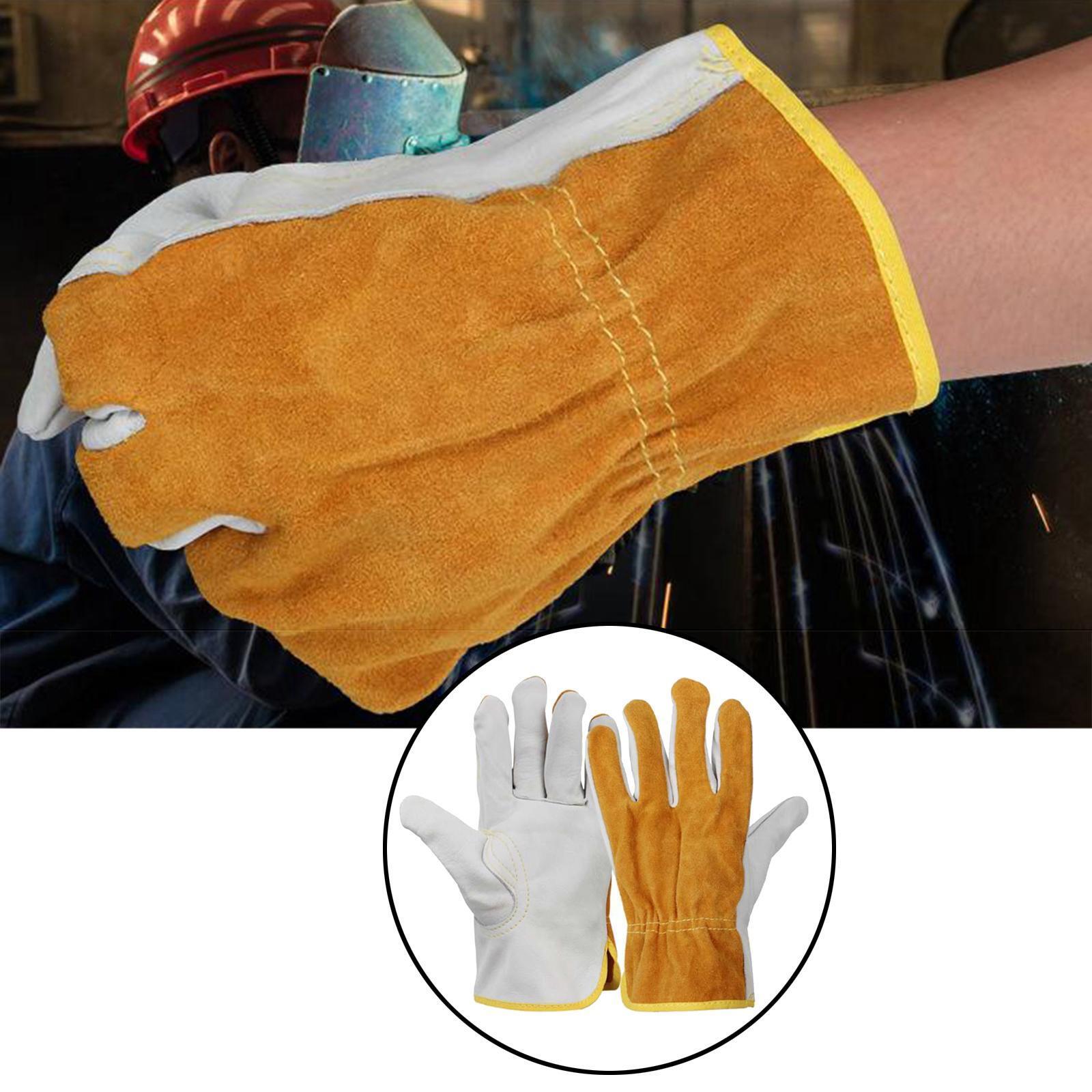 2pcs Work Heat/Fire Resistant Gloves for Oven/Grill/Fireplace/Furnace ...