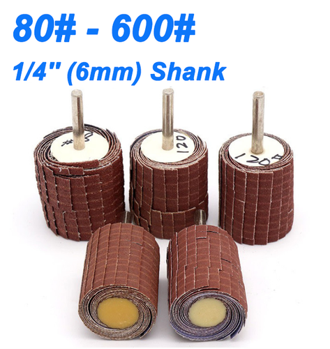 80-600 Grit Emery Cloth Flap Wheel Disc Sanding Abrasive 1/4'' Shank ...