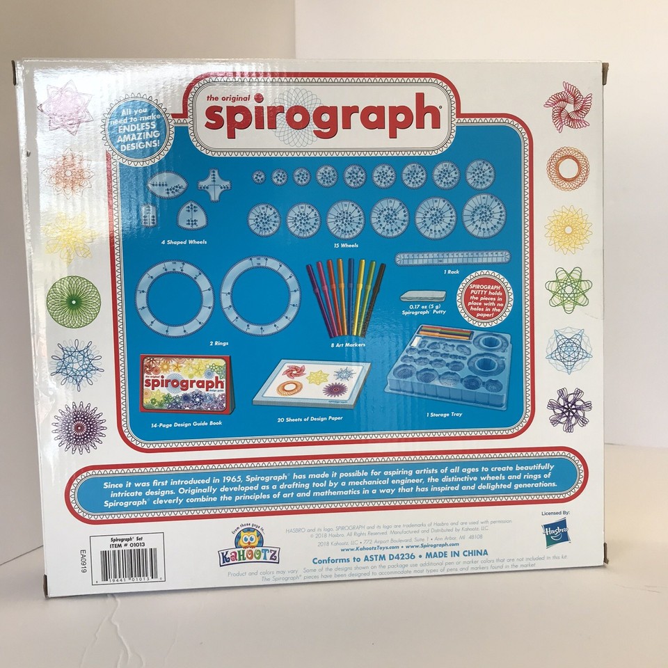 Spirograph Kit With Markers, Precision Wheels, Rings, Paper & More 30 ...