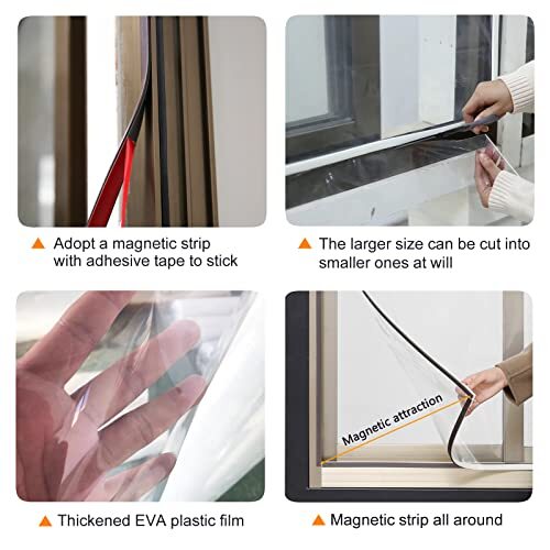 Magnetic Window Insulation Kit - Heavy Duty Window Insulation Film with ...