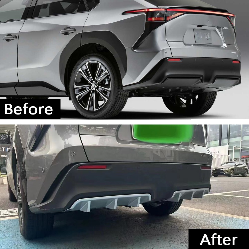 2Pcs Rear Bumper Diffuser Guard Protector Fits For Toyota BZ4X 2023 ...