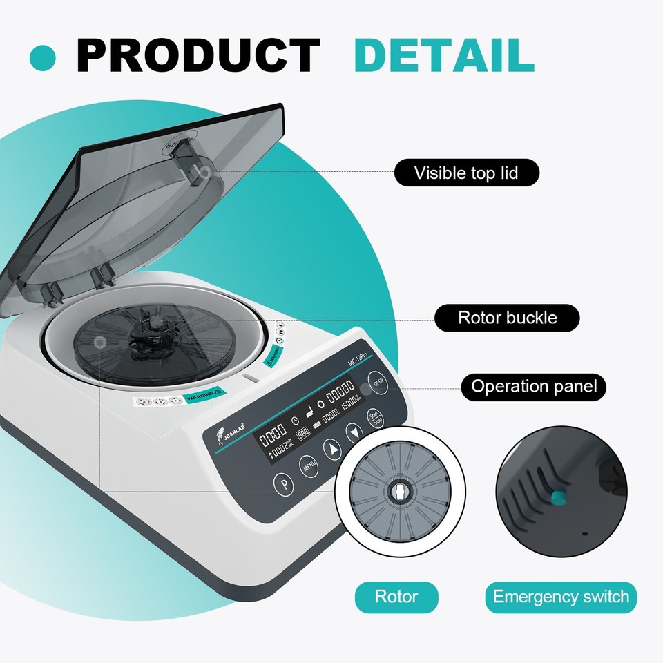 Microhematocrit Blood Centrifuge Machine Microcentrifuge w/ Hematocrit ...