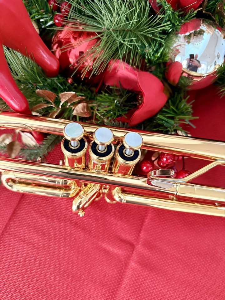 New YAMAHA TRUMPET - YTR 6335RC in GOLD LACQUER w/REVERSED LEADPIPE ...