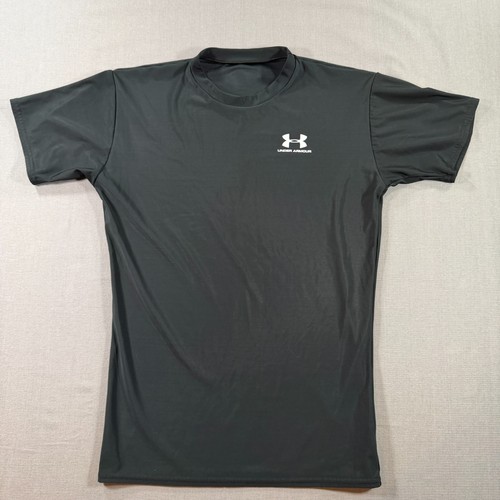 Under Armour Short Sleeve Compression Shirt Mens XL Black Y2K Cationic ...