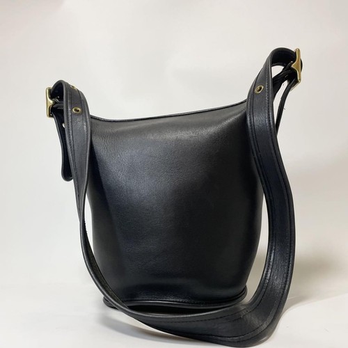 Vintage Coach 9953 Helen’s Legacy Duffle Bucket Sac Bag Black Leather ...