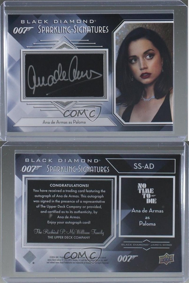 2025 James Bond Black Diamond Sparkling Scripts Ana de Armas as Paloma ...