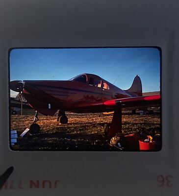 35mm Slide 1977 Johnson Rocket 185 Aircraft @ Merced Airport Mint OOAK ...