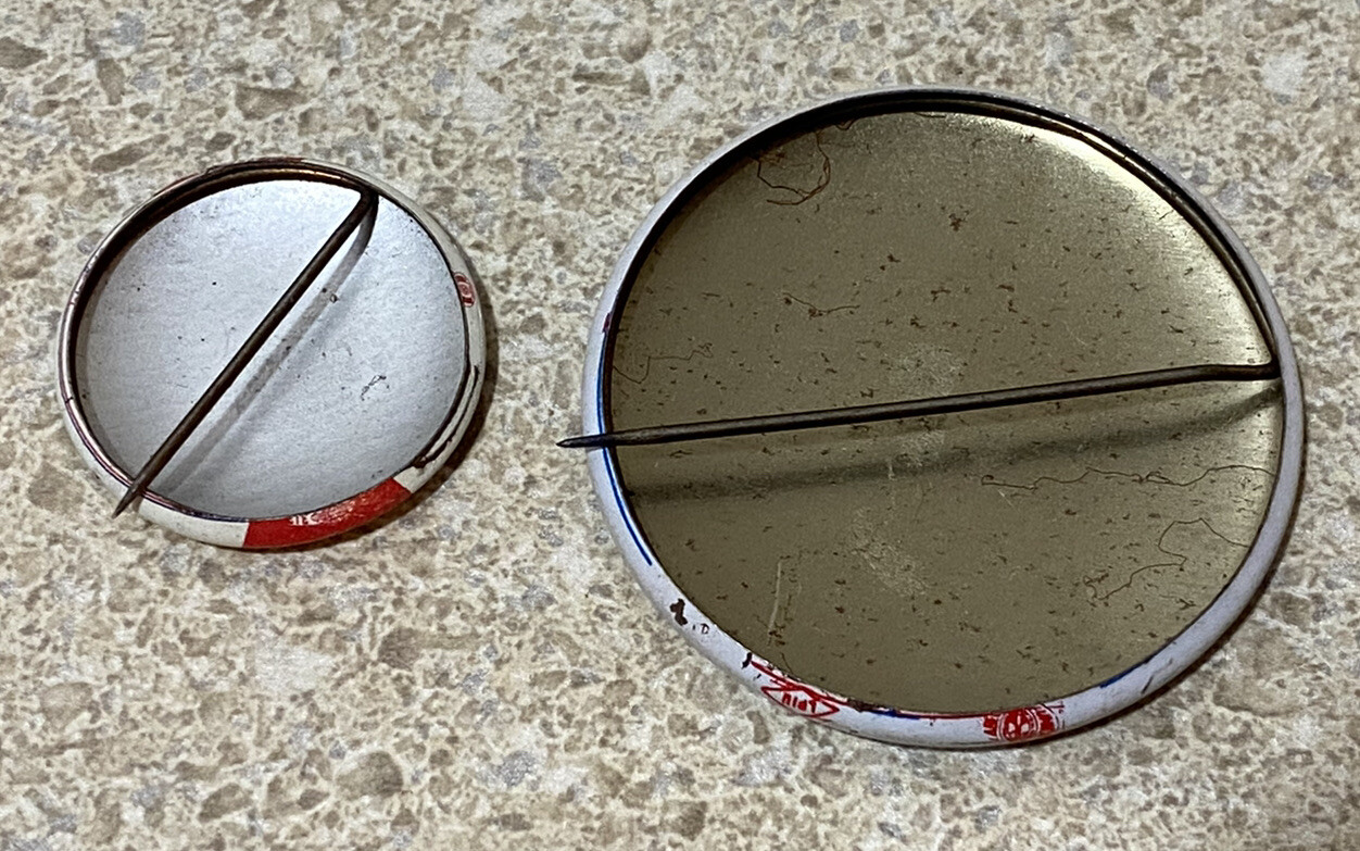 2 Political Governor Pinbacks - John Reed Maine - Dan Walker Illinois ...