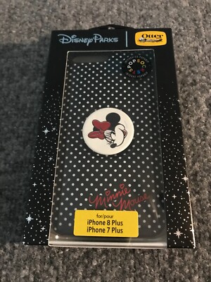 DISNEY PARKS MINNIE MOUSE OTTERBOX POKADOT WITH POCKSOCKET GRIP IPONE 7 ...