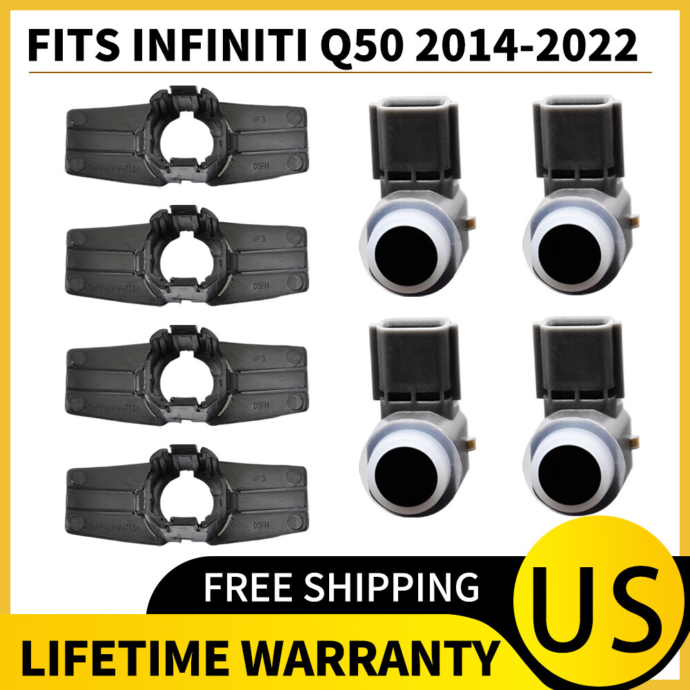 4x Parking Sensor & Bracket Fits Infiniti Q50 2014-2022 28533-5ZA0A ...