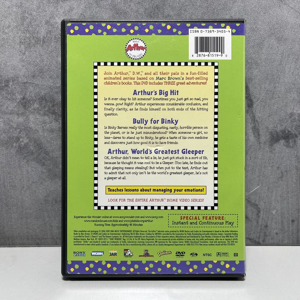 Arthur’s Big Hit (1999) DVD 2006 Includes 3 Great Adventures Animated ...