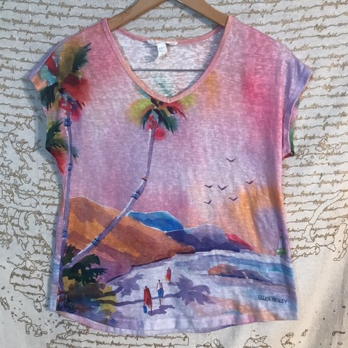 Ellen Negley Art & Sol Shoreline Shirt Women’s Tee Petite Small Beach ...
