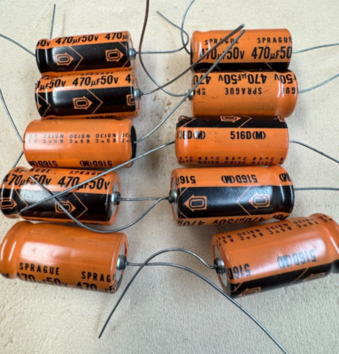 10pc 516D477M050PR6A Sprague 470uF 50V Axial Lytic Capacitor **NOS | eBay