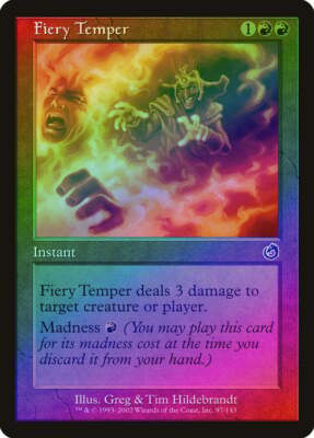 Fiery Temper FOIL Torment NM Red Common MAGIC THE GATHERING MTG CARD ...