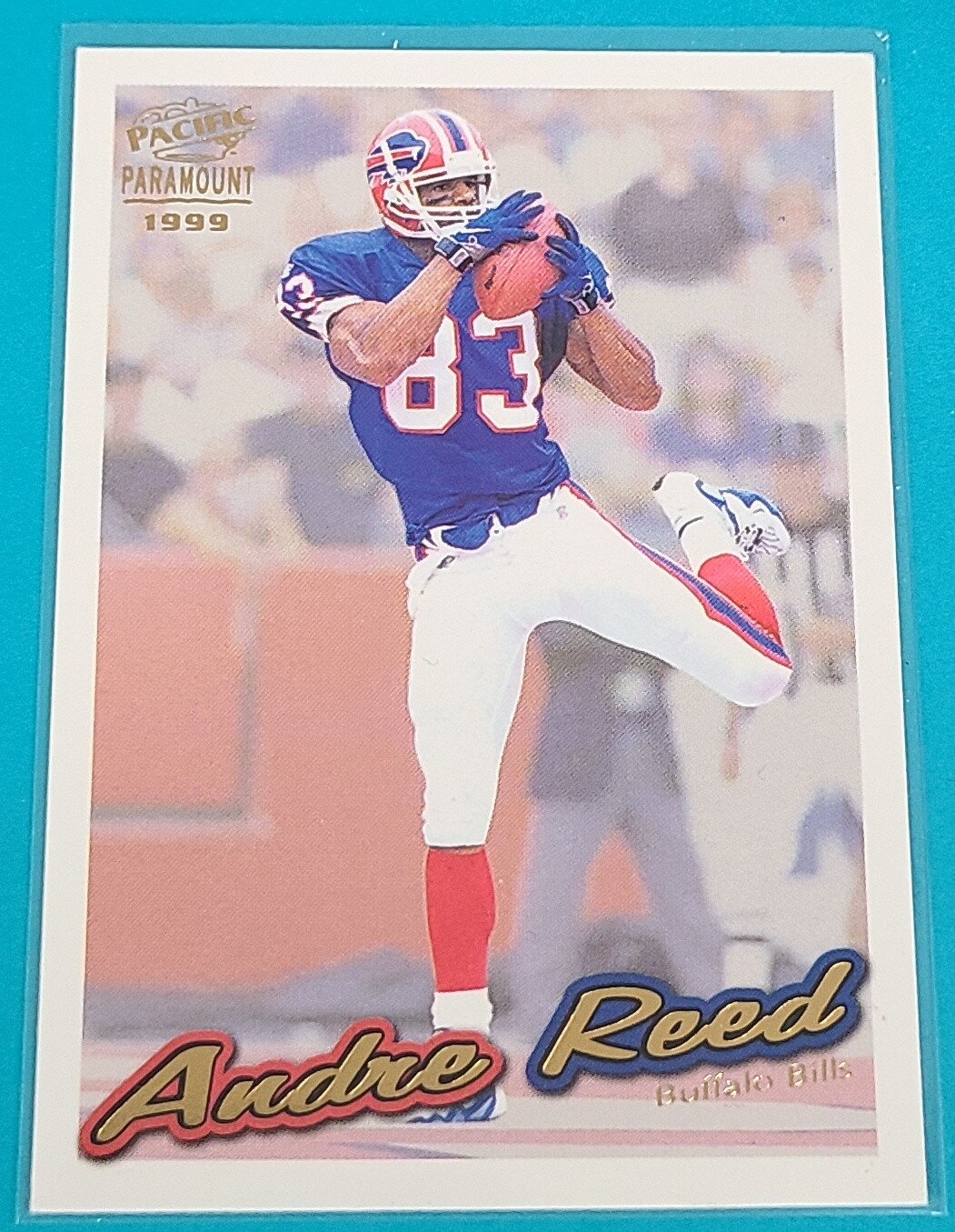1999 Pacific Paramount Gold #30 Andre Reed Buffalo Bills Football Card ...