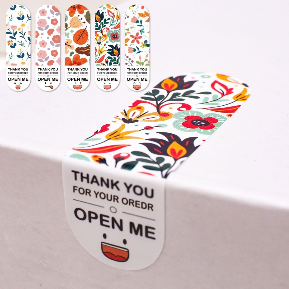 10Sheets100PCS THANK YOU+ OPEN ME for Business Gift Box Package ...