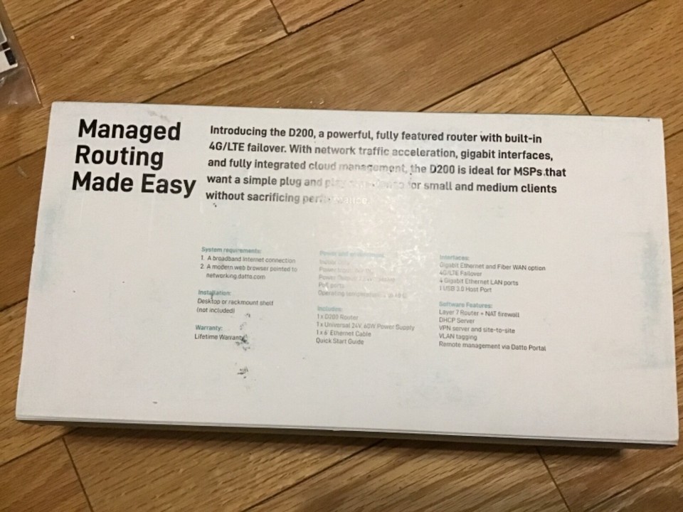 datto networking D200 cloud managed gigabit router with integrated ...