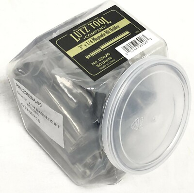50 Lutz Tool Company 3" x 1/4 Magnetic Bit Holders 23026A-50 New Sealed ...