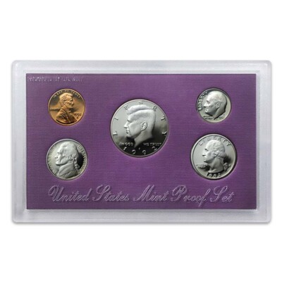 1990 U.S. Proof Set 5 Coins In U.S. Mint Holder W/ COA,S Series,Mixed ...