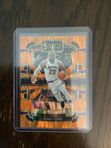 2023-24 Panini Select LeBron James Orange Flash Card No. 66 Concourse ...