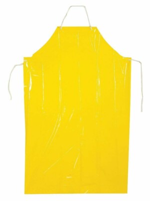 Polyco VR Grommet 8 Mil Aprons-45524-Yellow-55" Length-35" Width-CASE ...