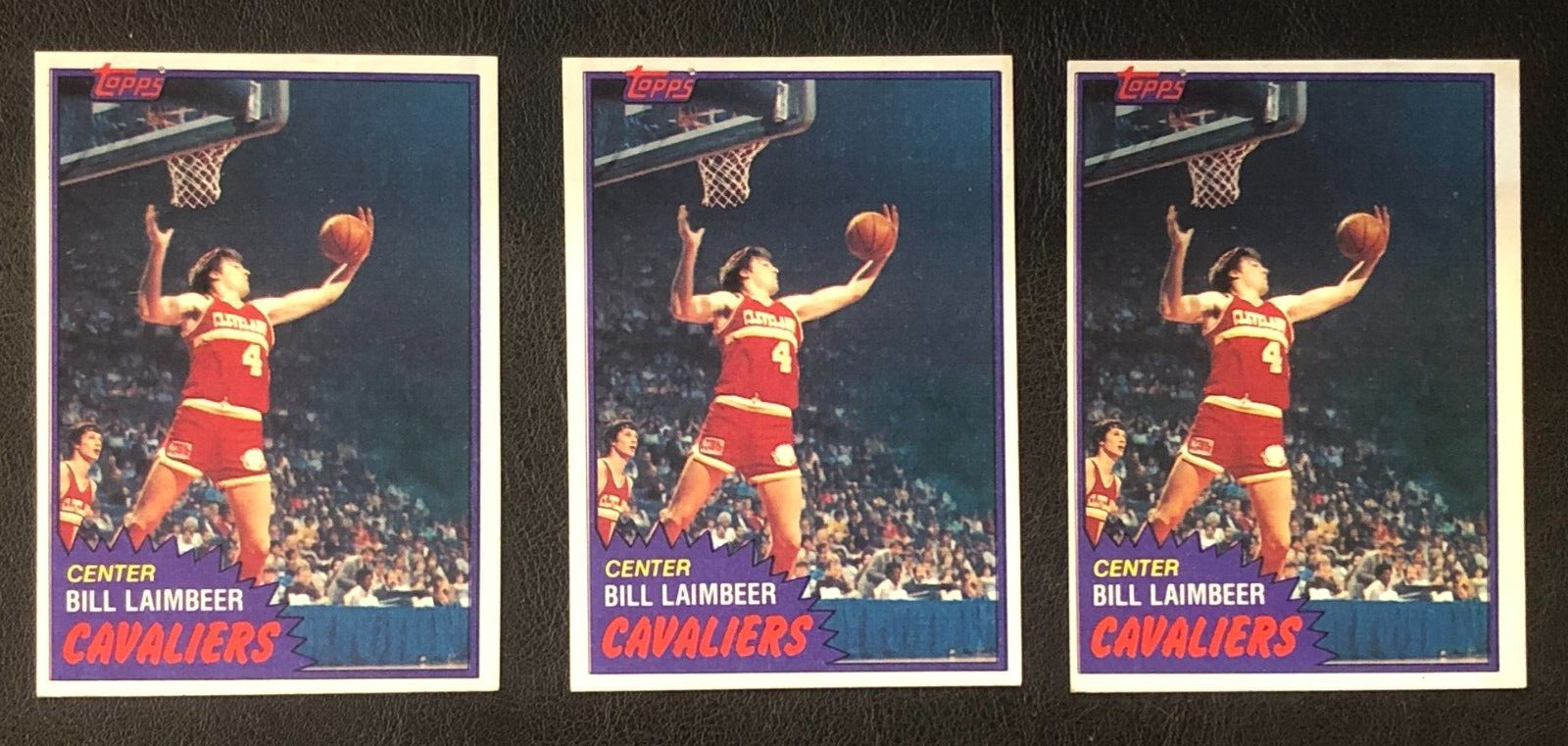 (3)x Bill Laimbeer 1981-82 Topps ROOKIE RC Basketball Trading Card Mid ...