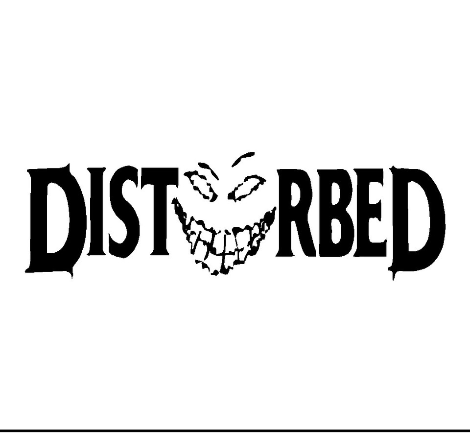 DISTURBED Vinyl Decal Car Window Laptop Guitar Metal Band Logo Sticker ...