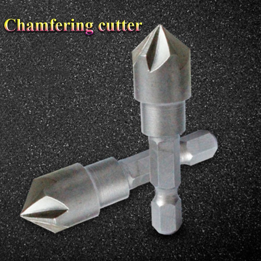 Point Chamfer Bit Cutter 1/4" Hex Shank Countersink Drill Deburring ...