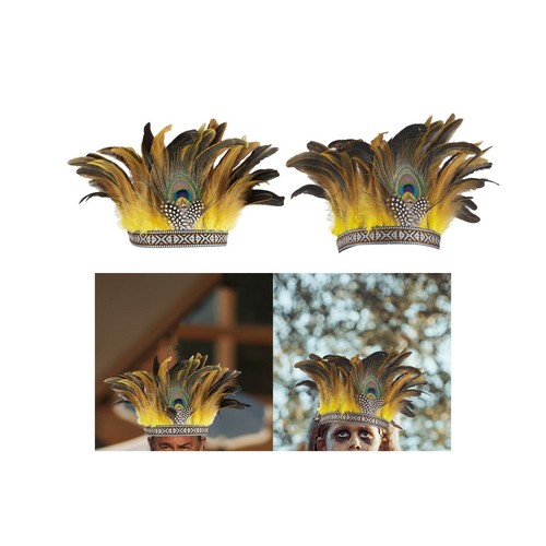 Feather Headdress Photo Props for Stage Performance Masquerade Dance ...