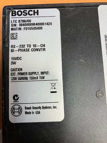 Bosch LTC 8786/60 Bi-Phase Converter RS232 to 16ch | eBay