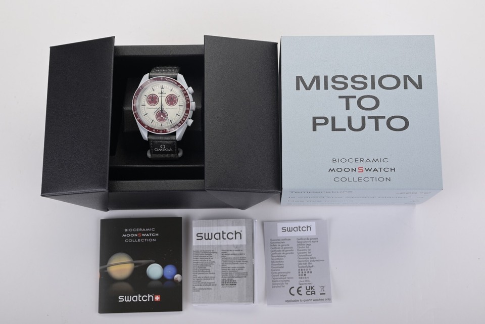 New Omega x Swatch Mission to Pluto Moonswatch Bioceramic Red Men's ...