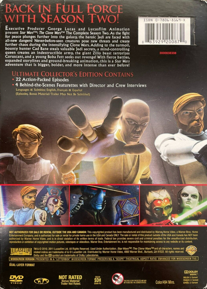Star Wars: The Clone Wars DVD - Season 2 883929200870| eBay