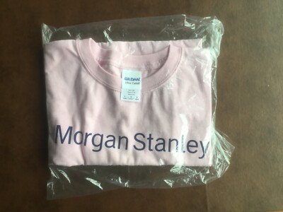 MORGAN STANLEY T Shirt Large YOUTH PINK Gildan New Never worn | eBay