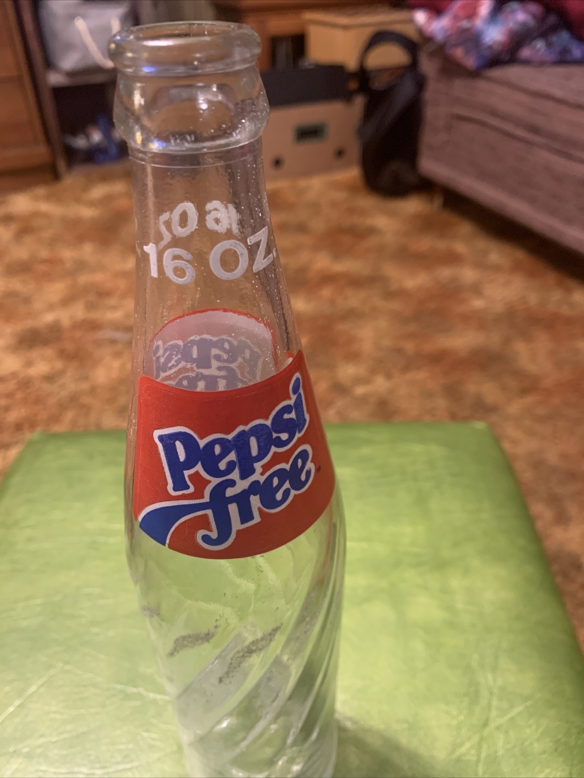 12 Vintage Pepsi Free Cola Glass Soda Bottles - Empty - 16 oz Soda HTF ...