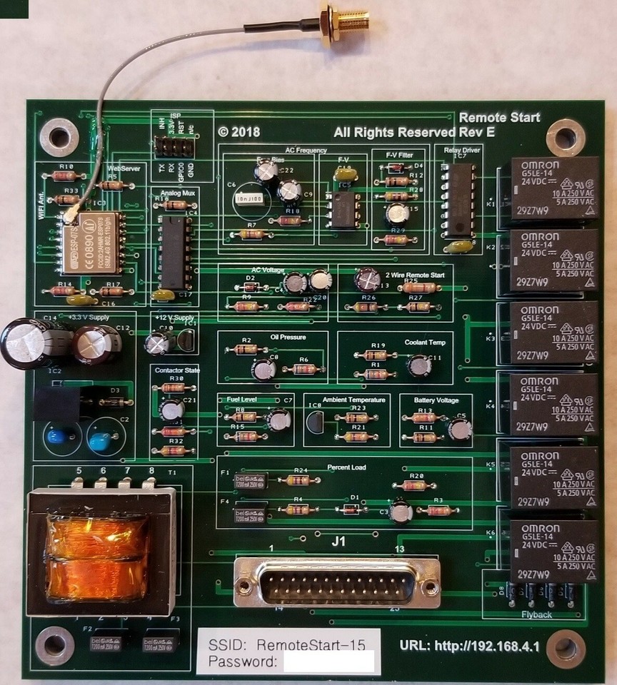 MEP-804A / MEP-804B WiFi & 2-Wire Remote Start with ATS Control Card ...