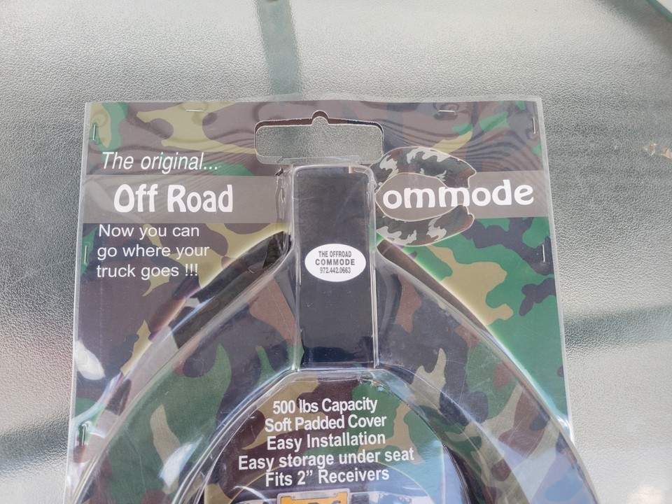 ORC Off-Road Portable Commode Hitch Camo Seat Emergency Toilet Camping ...