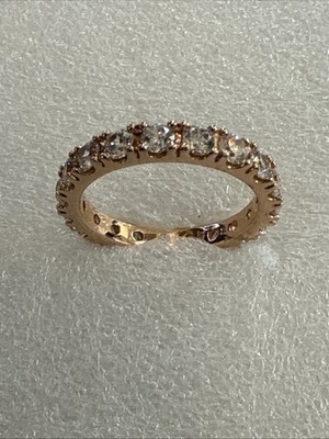 Pandora Sparkling Row Eternity Ring 14k Rose Gold Plate 180050C01 56 7. ...
