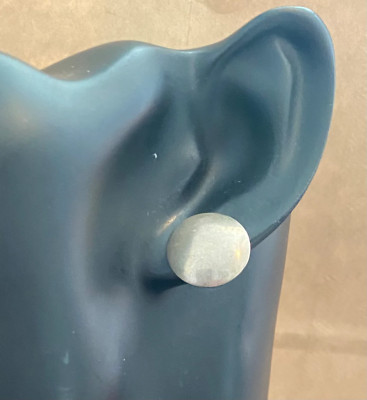 Sterling Silver 925 Disc Circle Pierced Earrings | eBay